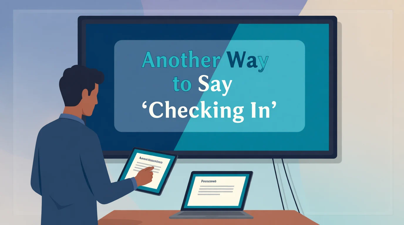 25+ Another Way to Say “Checking In” (Professional, Polite & Clear ...